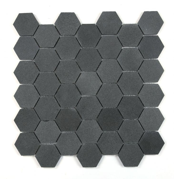 Basalt Stone 2” Hexagon Mosaic – Tilehouz