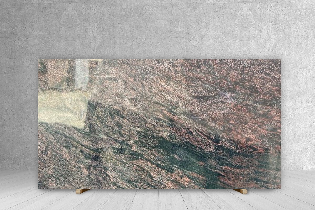 MARBLE VERDE FUOCO POLISHED SLAB 3/4 126 x 61 – Tilehouz