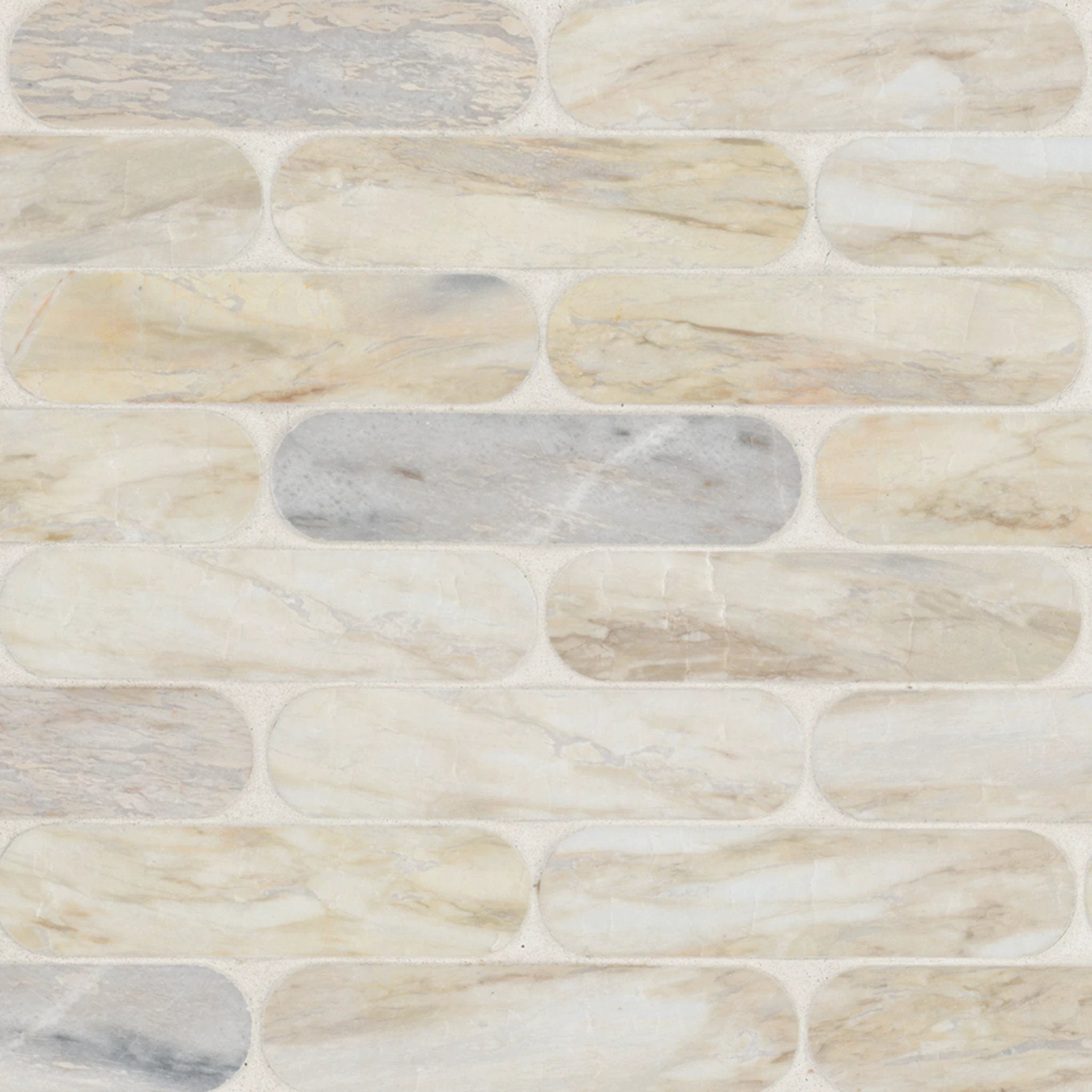 Angora Marble Ellipse Polished Mosaic – Tilehouz
