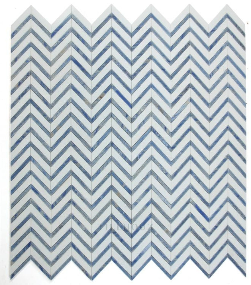 Royal Blue And White Backgrounds Chevron