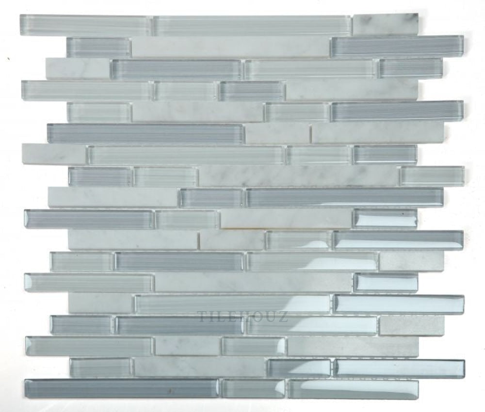 Linear Grey Label 11.75 x 11.75 Glass Mosaic – Tilehouz