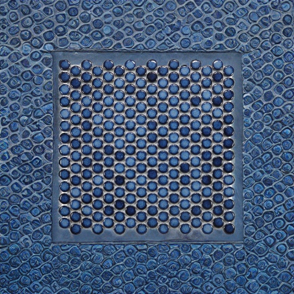 Penny Round Blue 11.5 x 11.5 Porcelain Mosaic Tile – Tilehouz