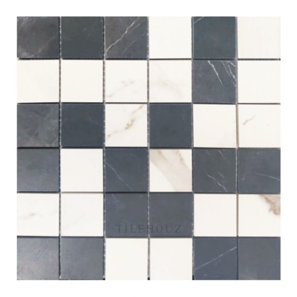 Prestigio Statuario-Marquinia Mix Soft Mosaic 12 x 12 Porcelain Tile ...