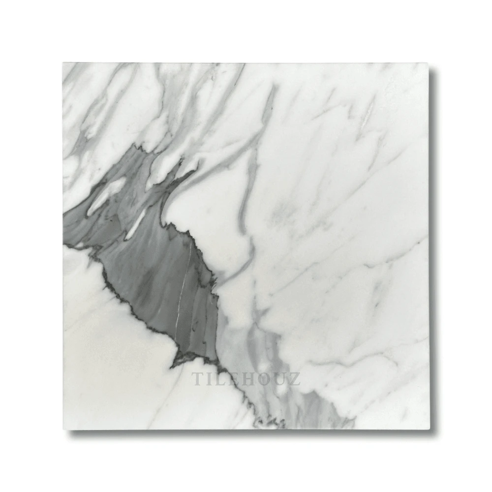 Statuario (Statuary) Premium Italian Marble 12x12 Tile Polished&Honed ...