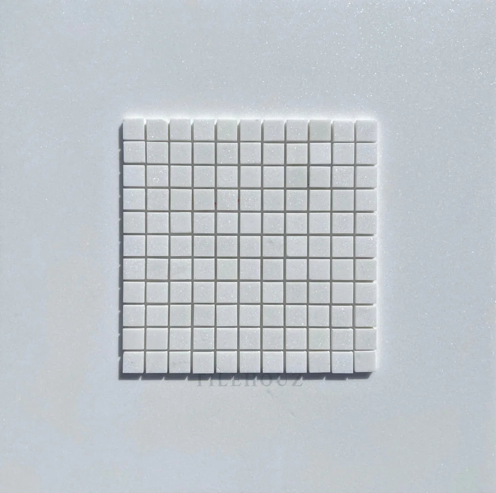 Thassos White Marble 1x1 Mosaic Tile Polished&Honed (A1) – Tilehouz